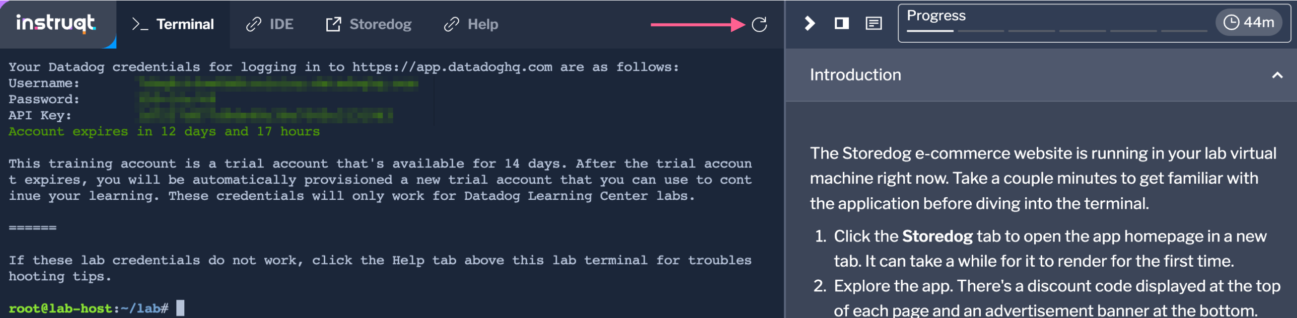 Datadog Training Lab Support